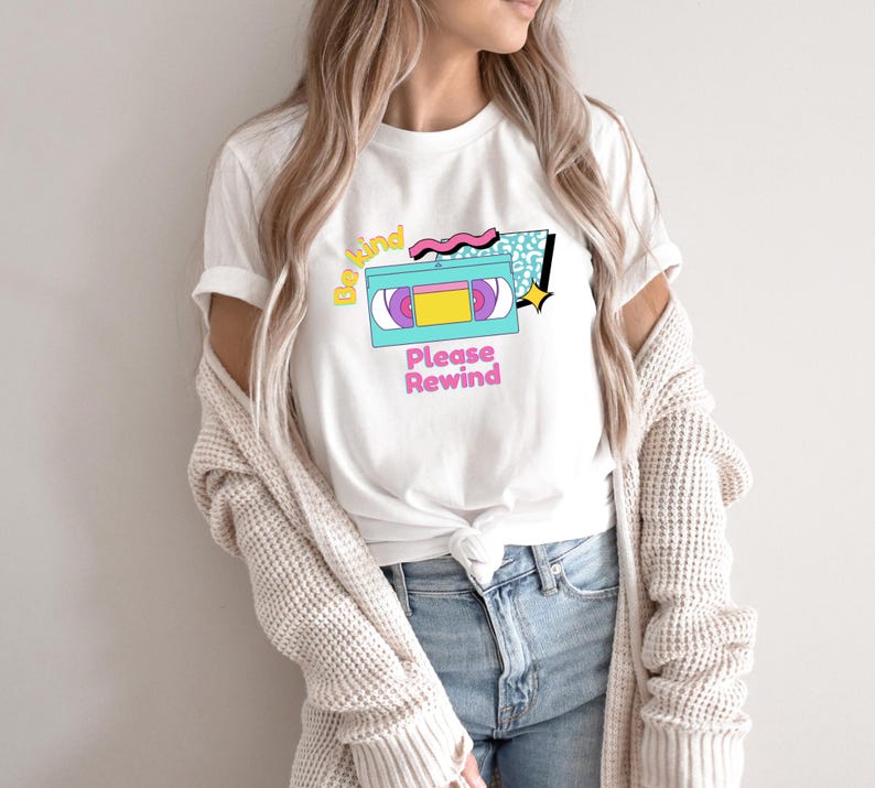 Be Kind Please Rewind VHS Tape Retro Style 80's T Shirt / 90's Vintage ...