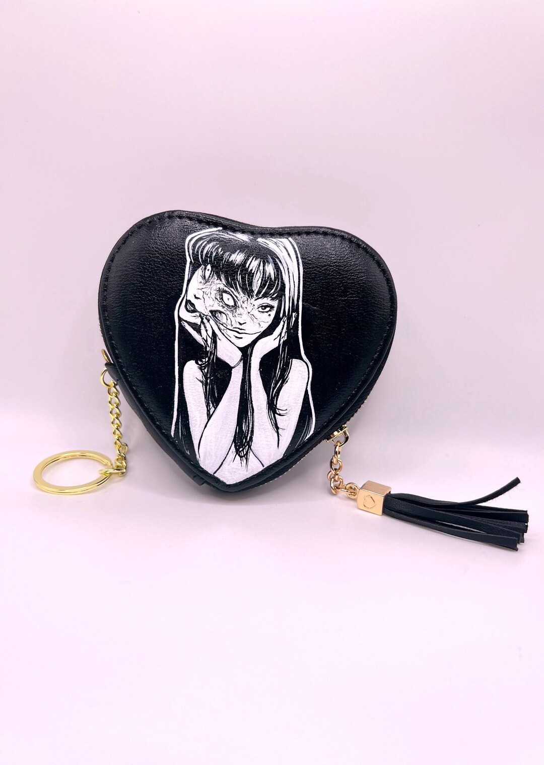 Junji Ito Inspired Tomie Hand-painted Heart Shaped Coin Purse - Etsy UK