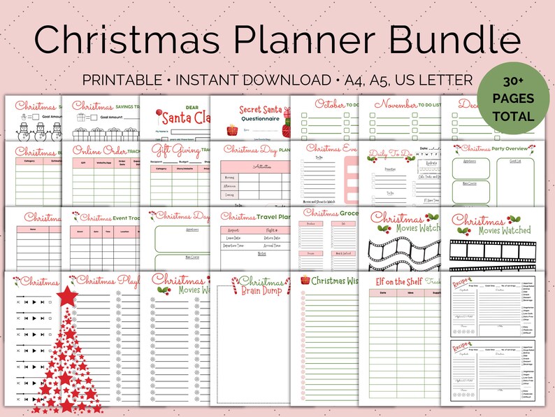 Christmas Holiday Planner Printable Bundle, Christmas to Do List ...