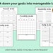 Goal Planner Bundle, Printable Goal Setting Worksheet, Goal Tracker ...