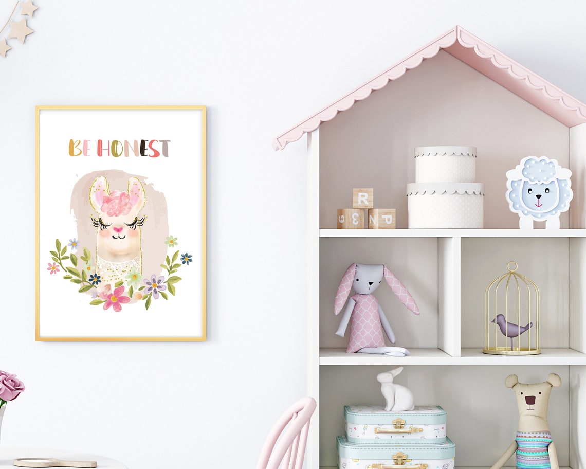 Cute Printable Baby Animal Wall Art Set of 6 Nursery | Etsy