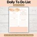 Peachy Daily to Do List, Daily Task List, Planner Insert, Fillable ...