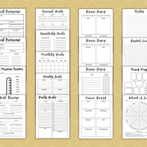 Goal Planner Bundle Printable Goal Setting Worksheet Goal - Etsy