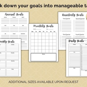 Goal Planner Bundle Printable Goal Setting Worksheet Goal - Etsy