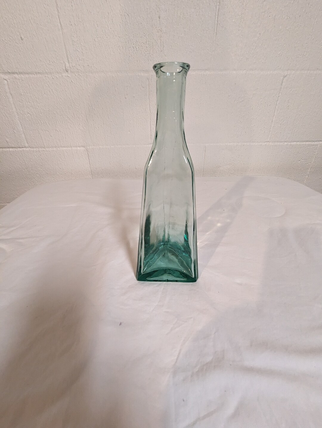 Vintage Green Glass Jar Triangle 10x3 - Etsy