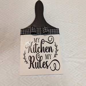 My Kitchen My Rules Plaque - Etsy