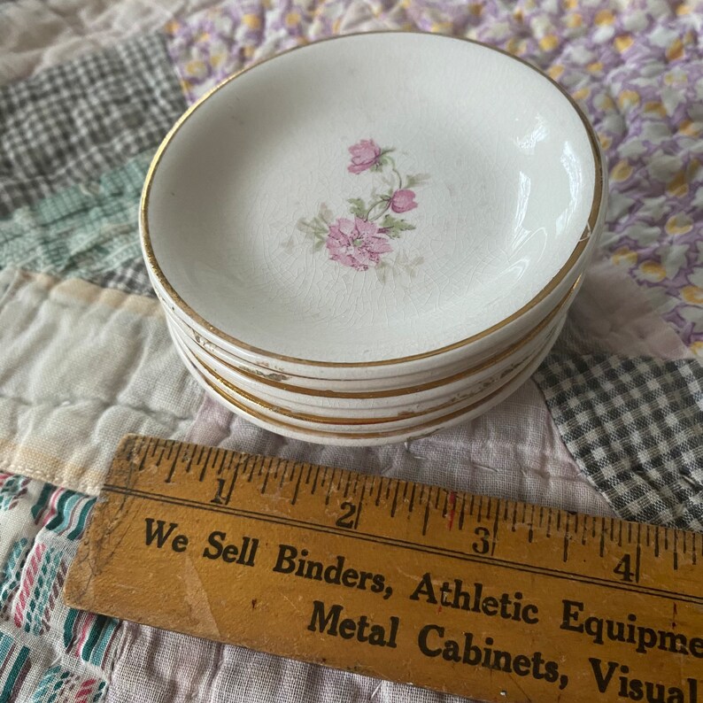 Antique Tiny Butter Pat Plate Set of Two - Etsy
