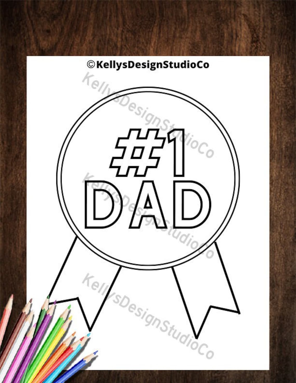Dad 1 Dad Coloring Page Fathers Day Coloring Page Dad - Etsy