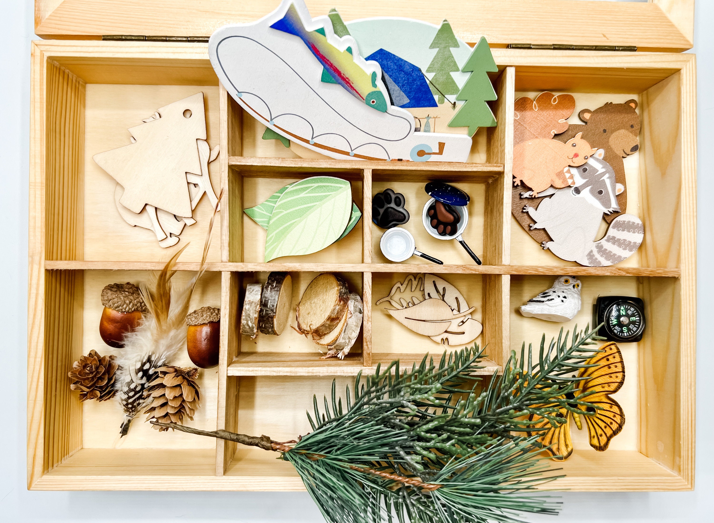 Camping/outdoor Explorer Tinker Tray Kit | Loose Parts Toy | Natural ...