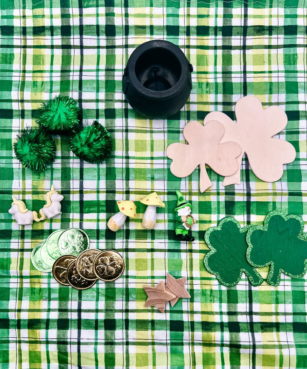 St. Patrick’s Day Tinker Tray Kit | Loose Parts Toy | Natural Wooden ...