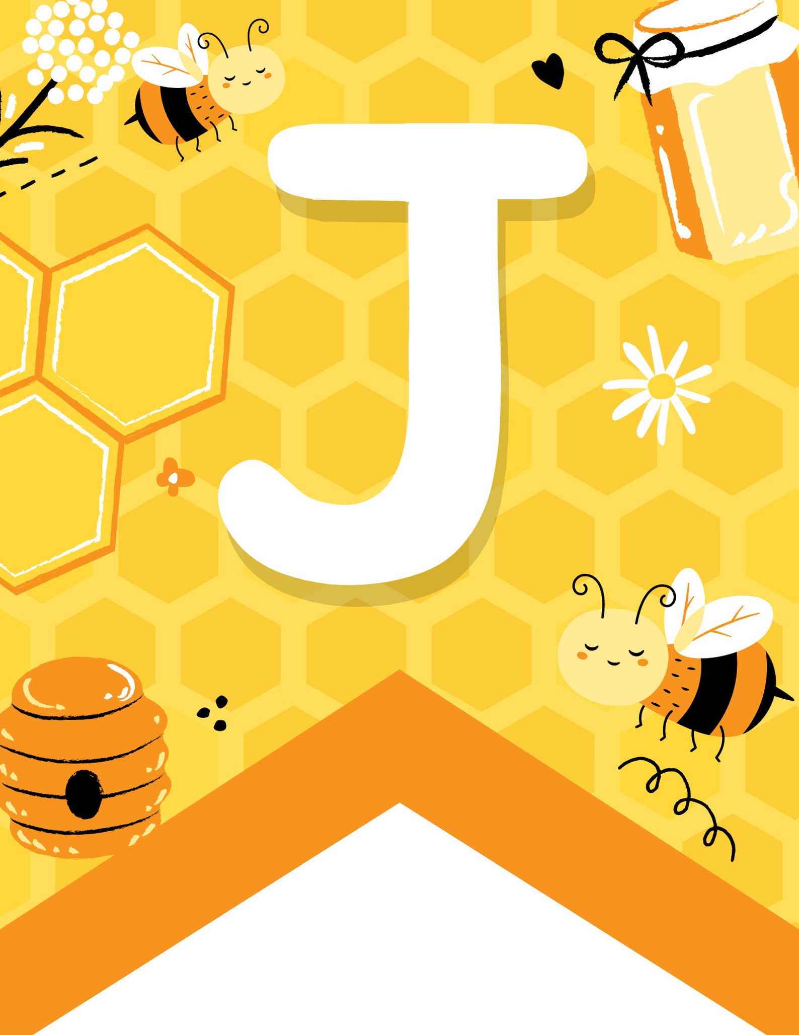 Bee Theme Alphabet Letter Posters - Printable Teaching Supplies - Etsy