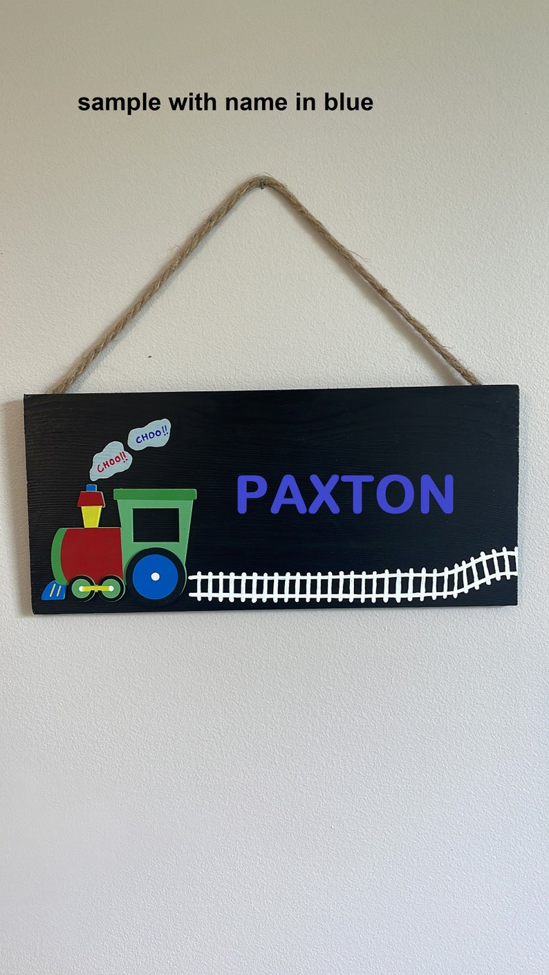 CHOO CHOO TRAIN Engine | Personalized Wooden Sign | Room Sign | Kids ...