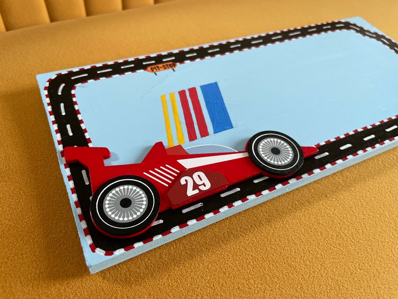 RACE CAR | Hand Painted Name Sign | Custom | Boy Room | Nursery | Room ...