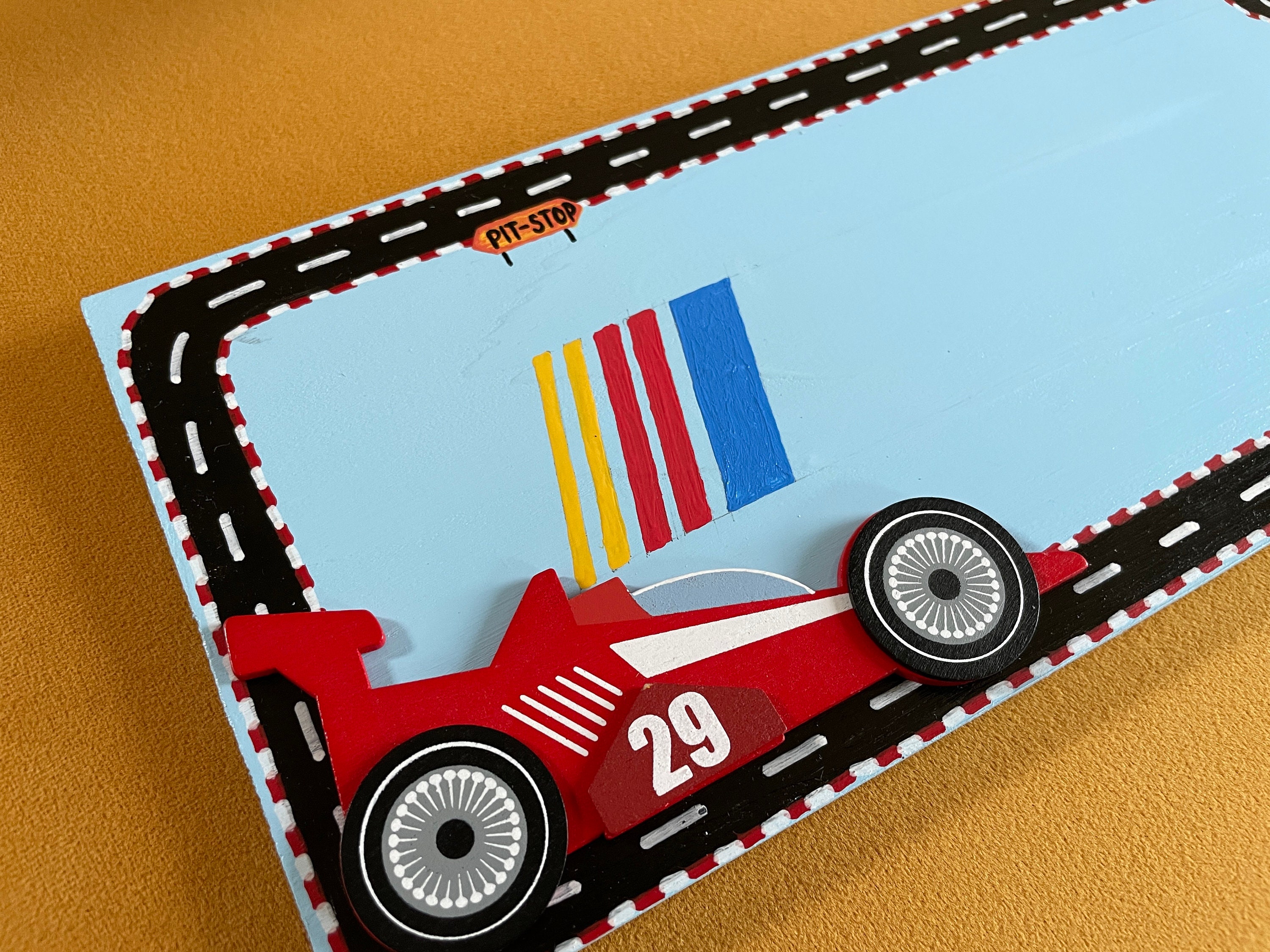 RACE CAR | Hand Painted Name Sign | Custom | Boy Room | Nursery | Room ...