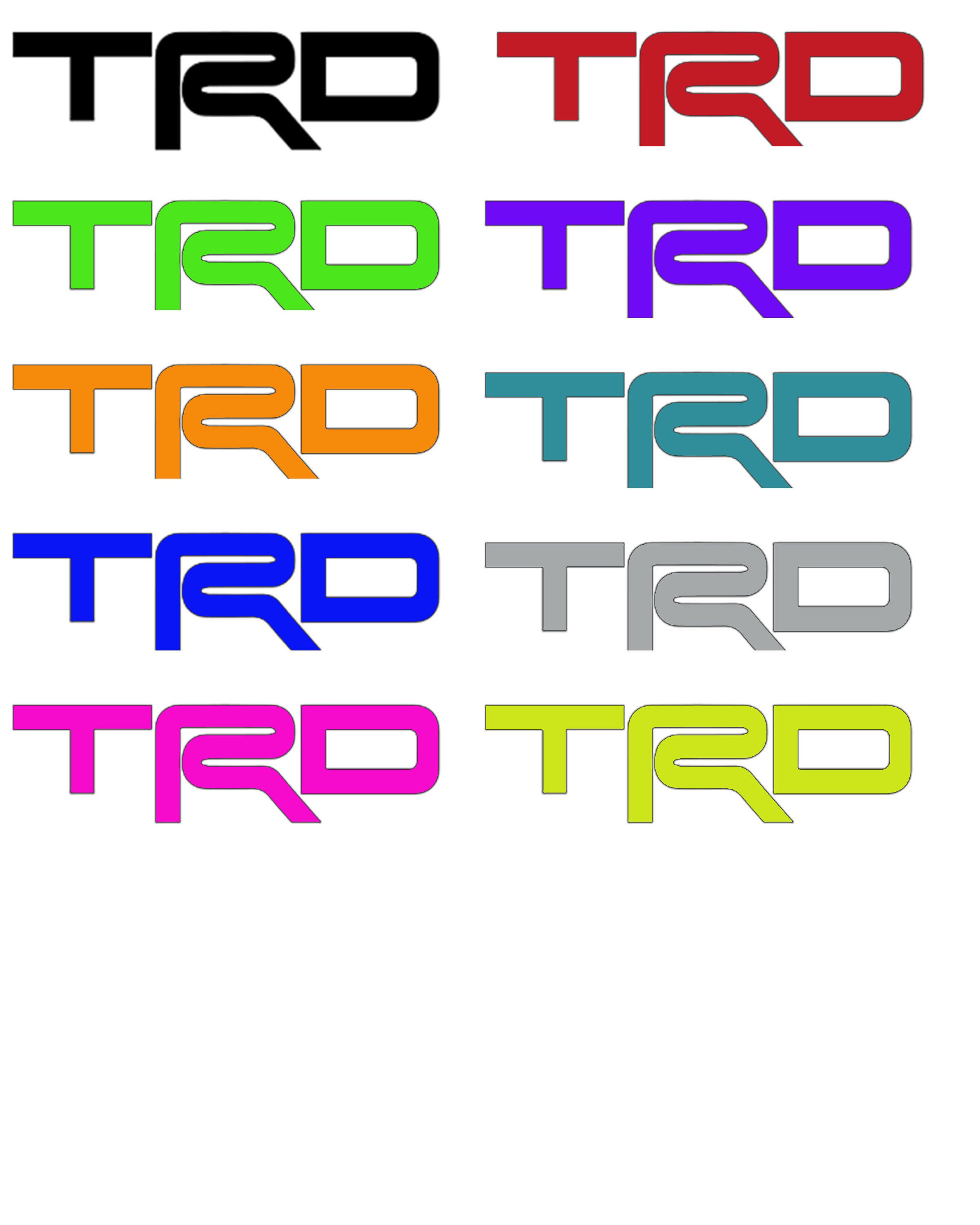 TRD Style Premium Vinyl Sticker - Etsy
