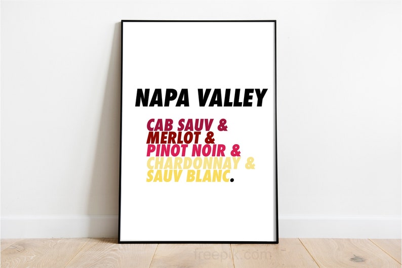 INSTANT DOWNLOAD Napa Valley Poster / Home Decor / Napa Valley Wine ...