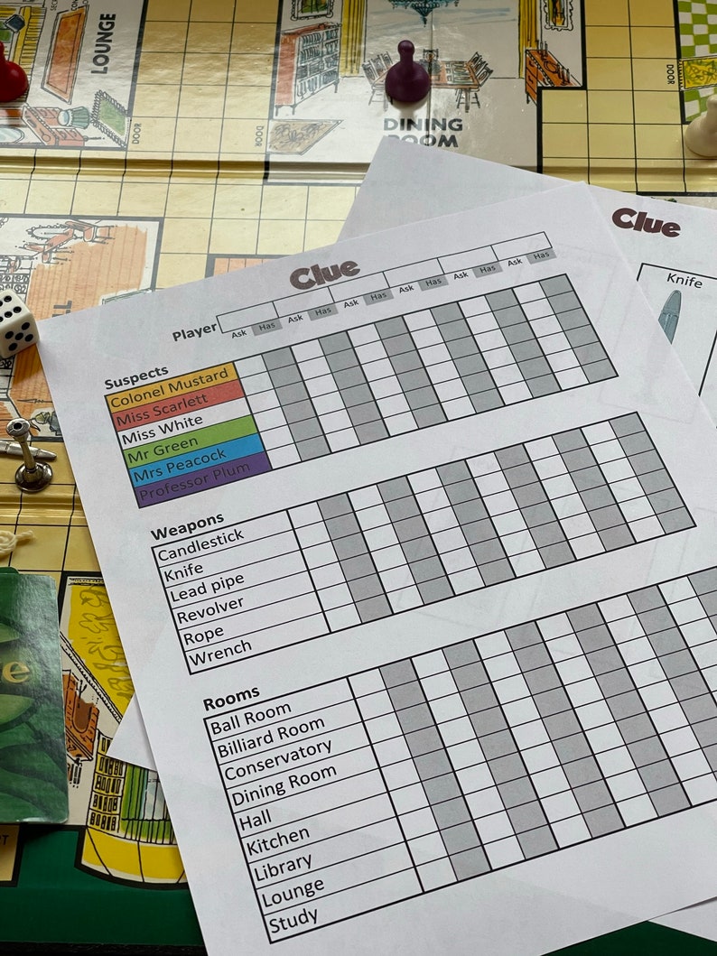 Reusable Blank Clue Detective Sheets Printable - Etsy