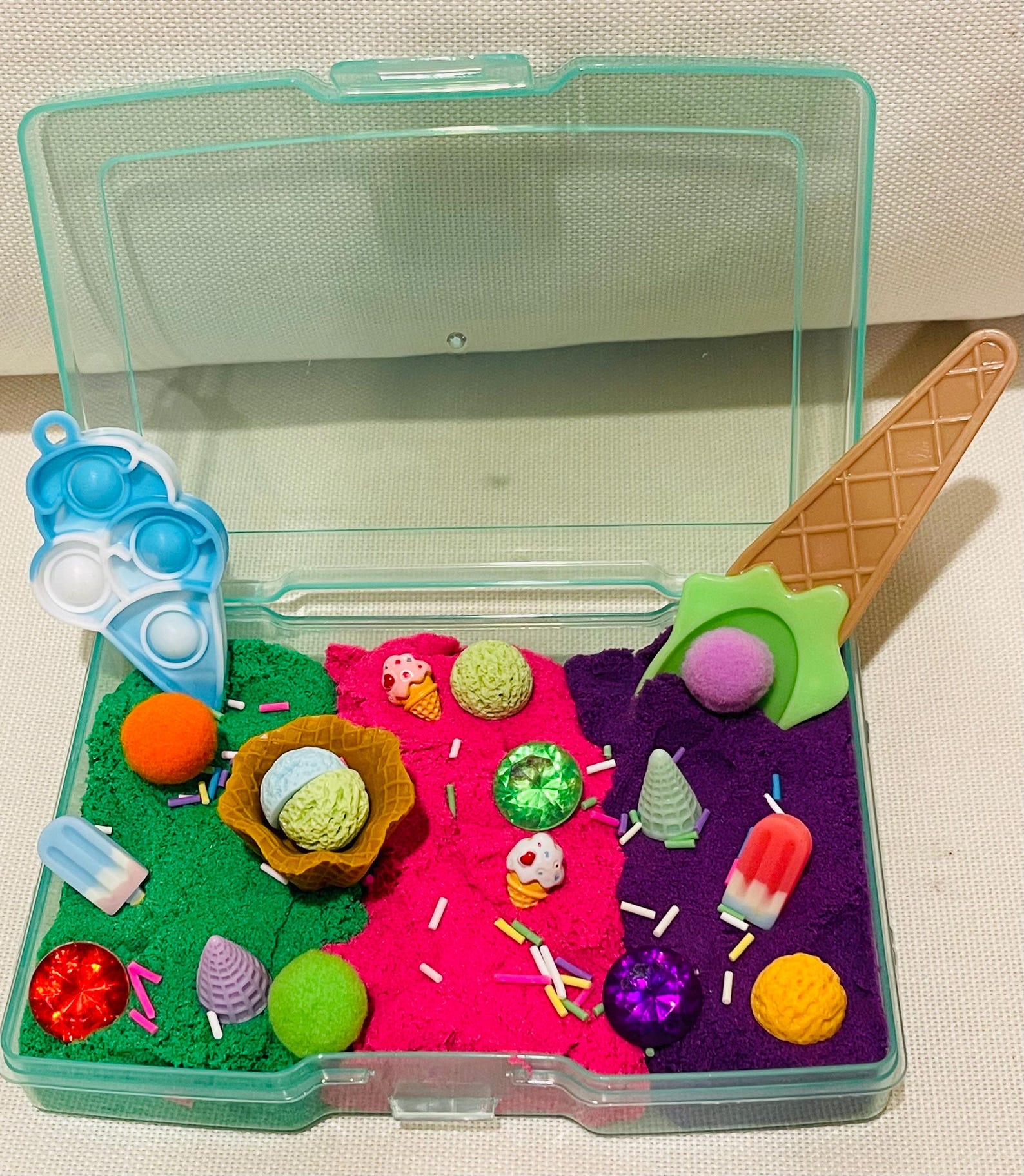 Ice Cream Kinetic Sand Trio Sensory Play Kit Perfect for Kids Gift and ...