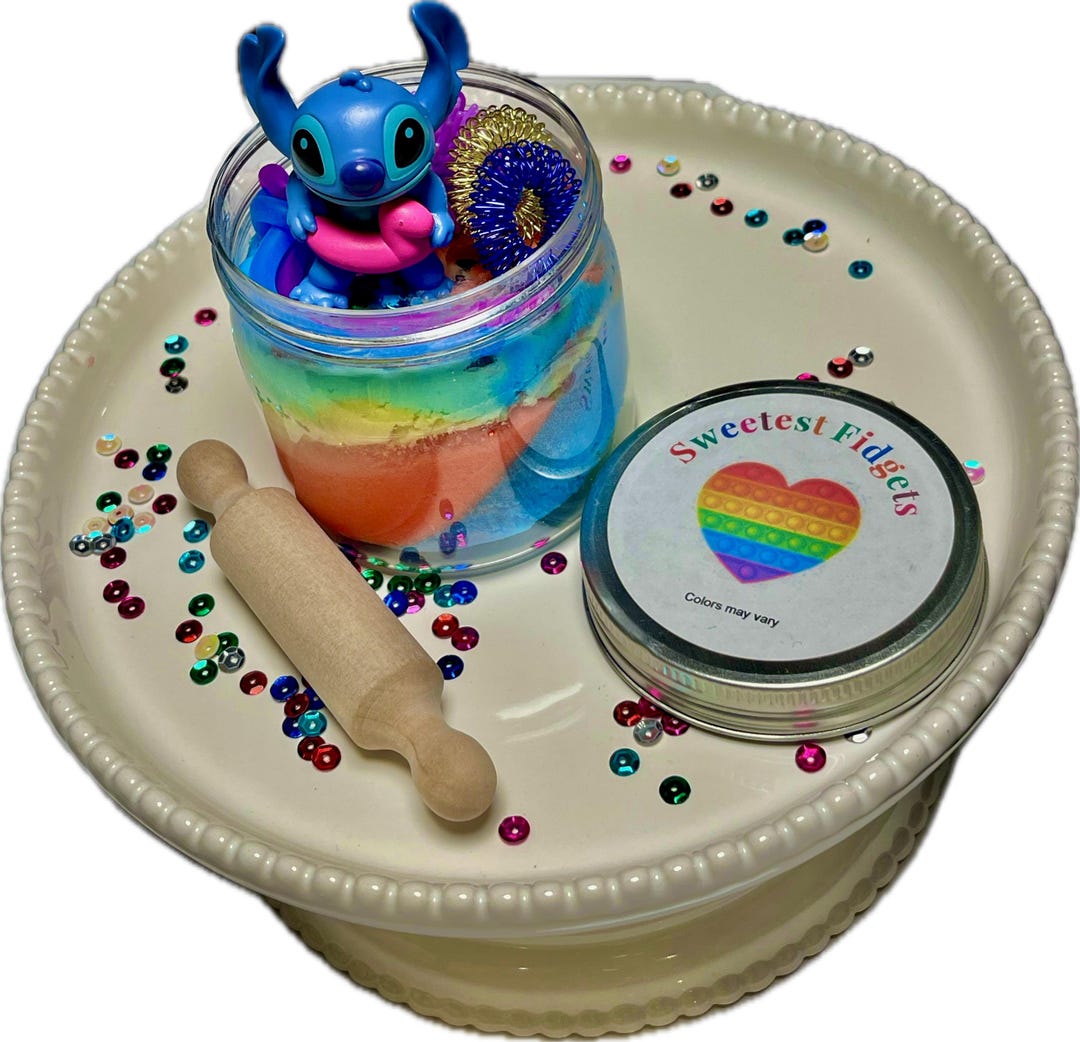 Stitch Inspired Cloud Slime Sensory Fun Play With Fidgets and Roller - Etsy