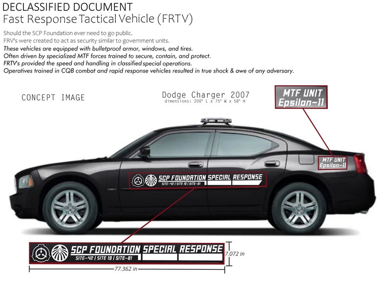 SCP Foundation Car Decal Mobile Task Force MTF Epsilon-11 - Etsy Canada