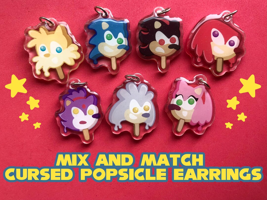 Przeklęte kolczyki Sonic Popsicle Mieszaj i dopasowuj postacie - Etsy ...