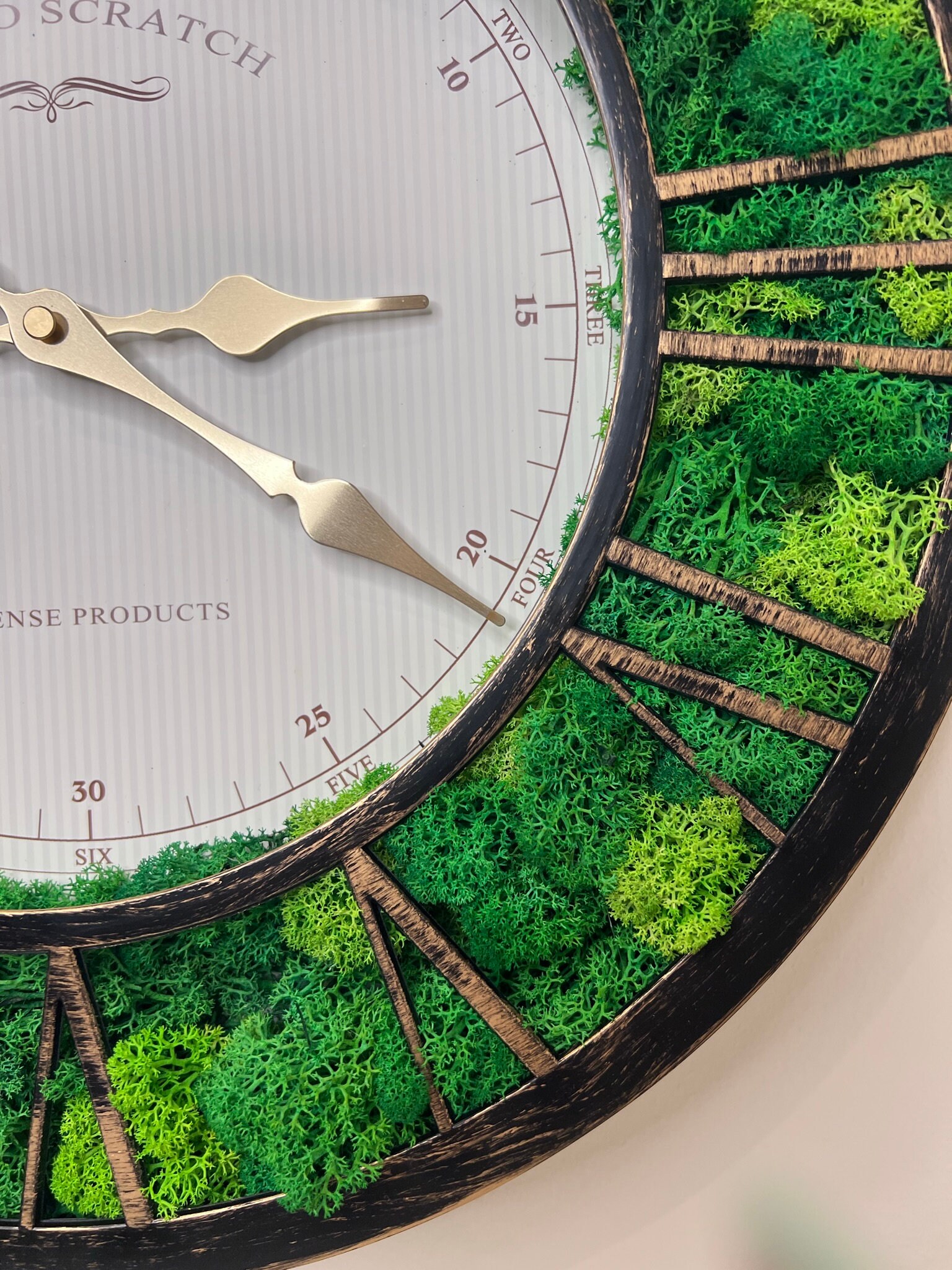 Moss Clock Moss Wall Art Wall Decor Vintage Round Clock - Etsy UK