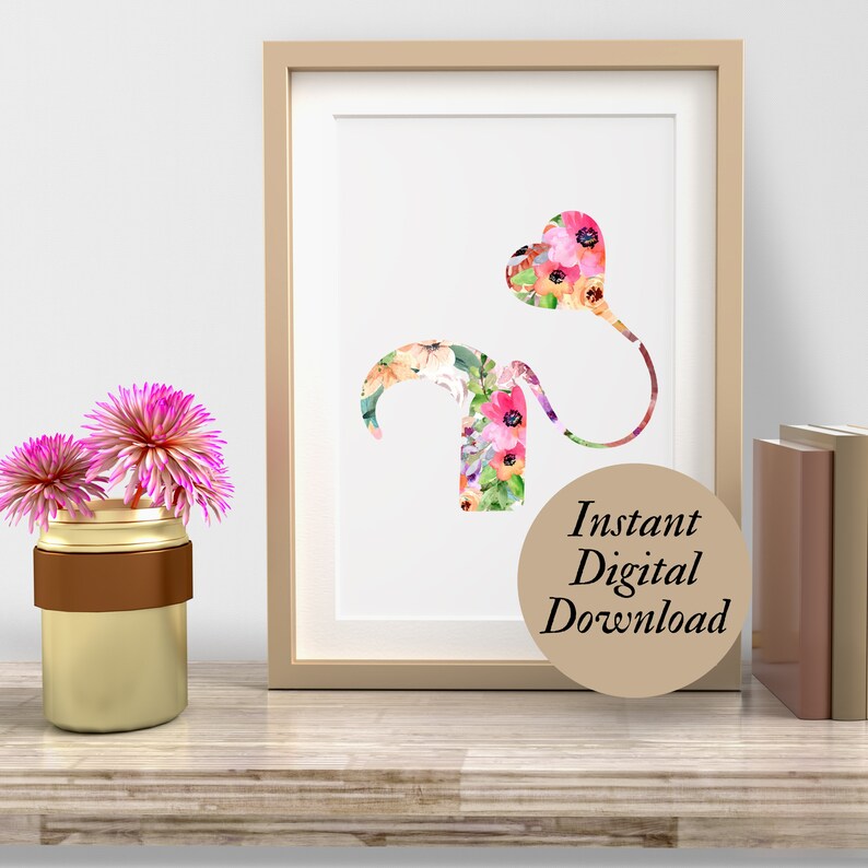 Cochlear Implant Floral Instant Digital Download PNG - Etsy