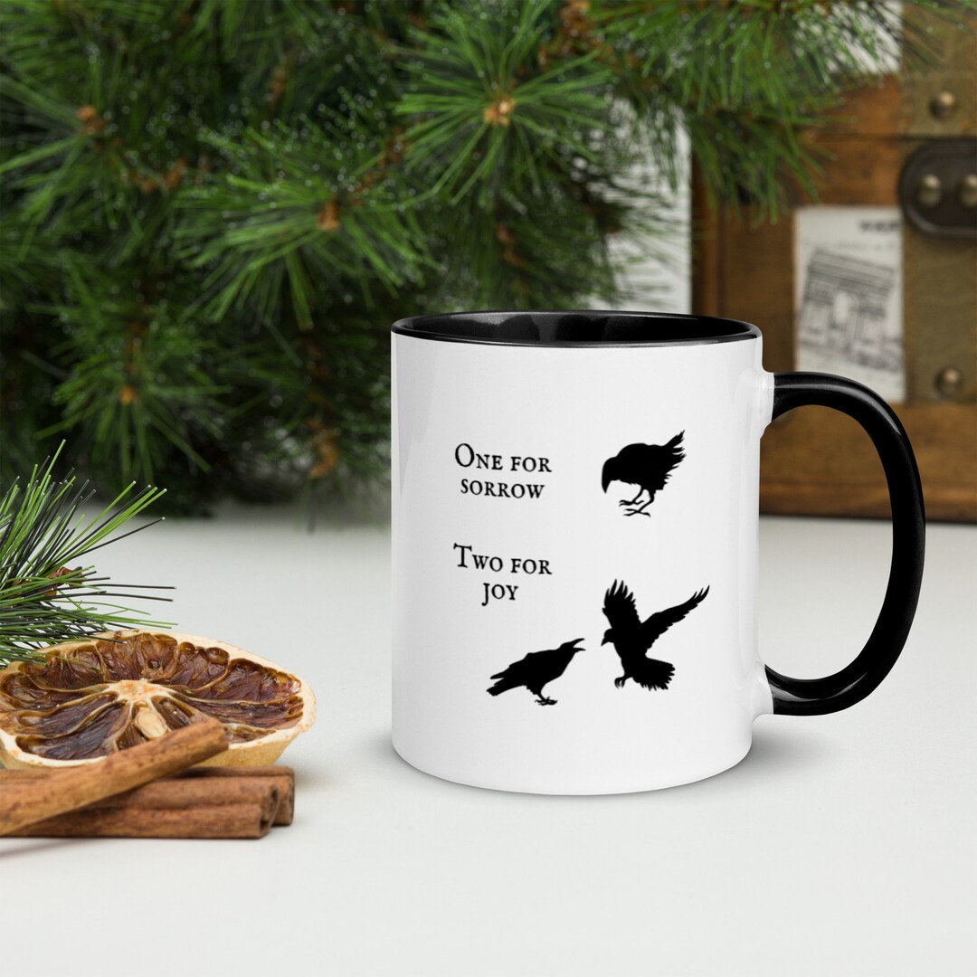 Counting Crows One for Sorrow Two for Joy Mug With Black Inside - Etsy