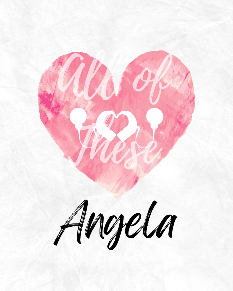 Cochlear Implant With on Pink Heart Personalized 8x10 Wall Art - Etsy