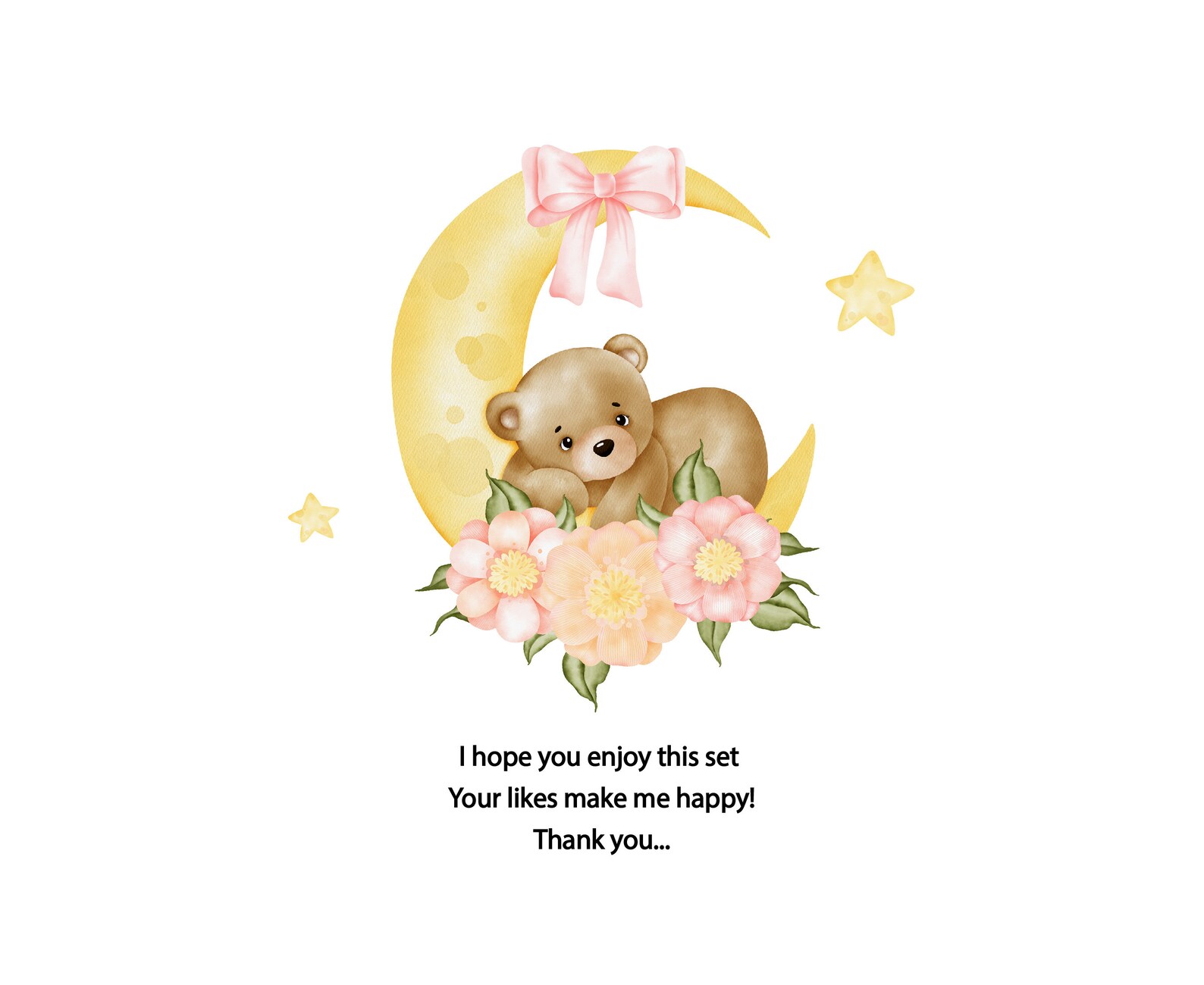 Watercolor Bears Clipart. Baby Shower Clipart It's a Boy - Etsy