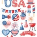 4th of July Independence Day Watercolor Clipart, Fourth of July ...