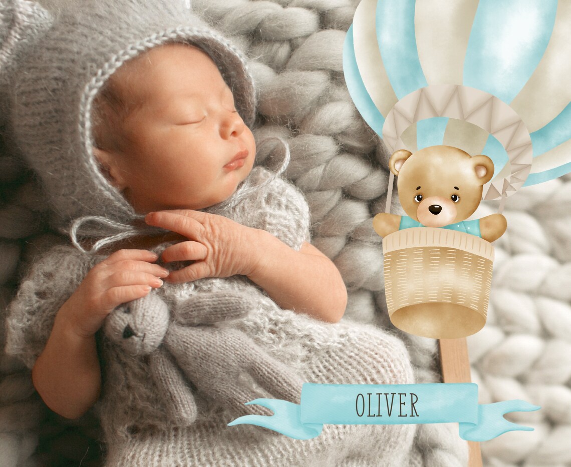 Watercolor Bears Clipart. Baby Shower Clipart It's a Boy - Etsy