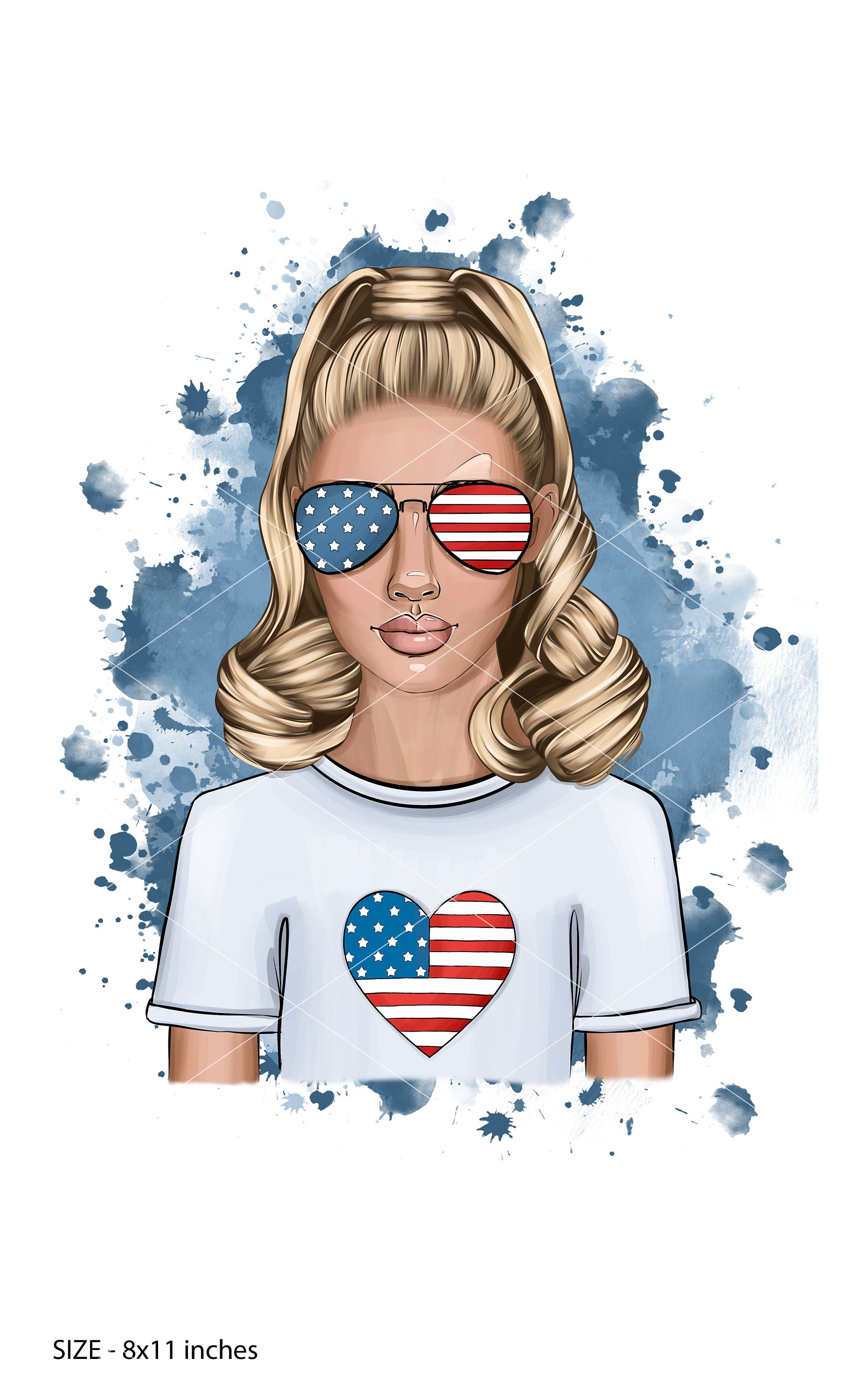 Independence Day 4th of July Clipart. Fashion Girls Clip Art. Patriotic ...