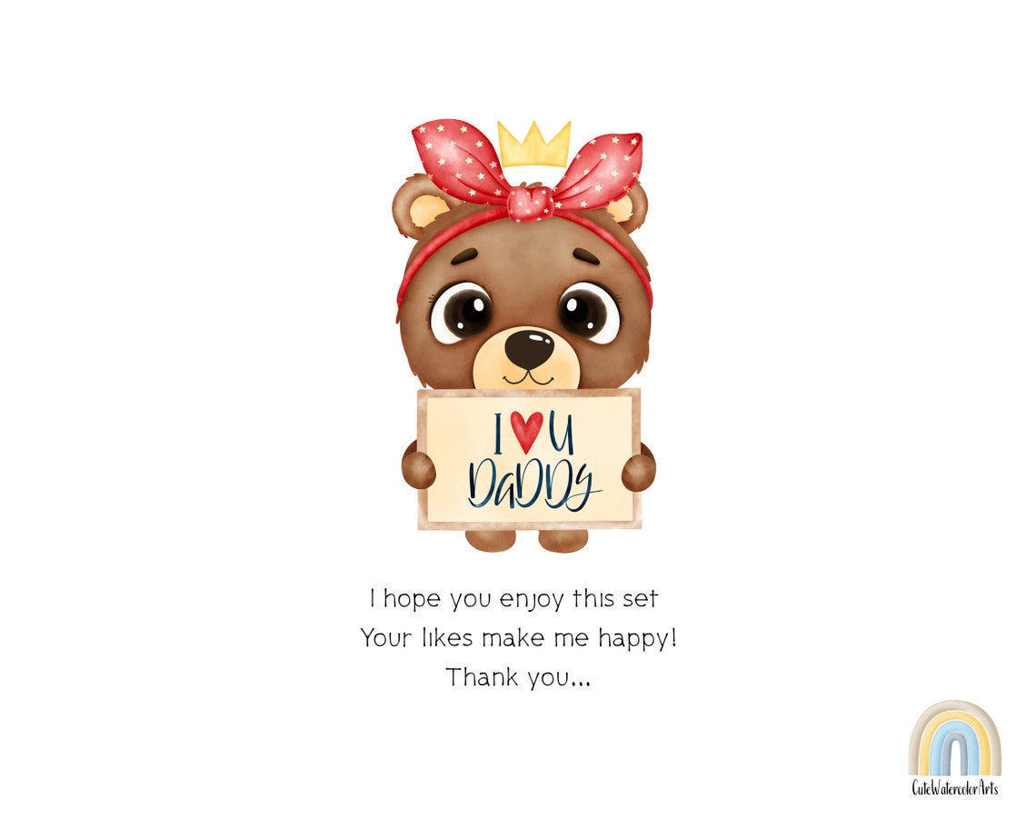 Father's Day PNG Watercolor Clipart. Baby Girl Clipart. Super Daddy ...