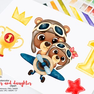 Father's Day PNG Watercolor Clipart. Baby Girl Clipart. Super Daddy ...