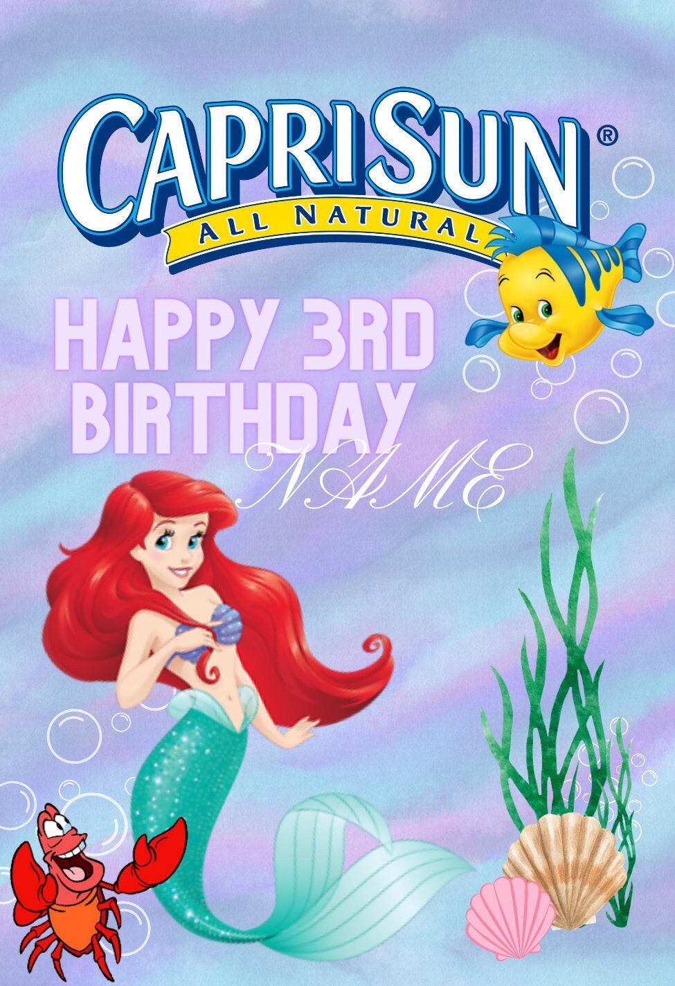 Personalized Capri-sun Template - Etsy