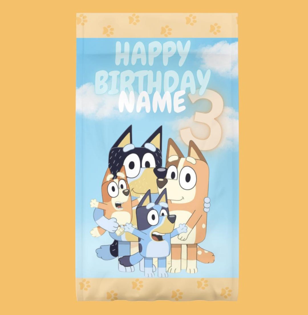 Custom Bluey Chip Bag Template - Etsy
