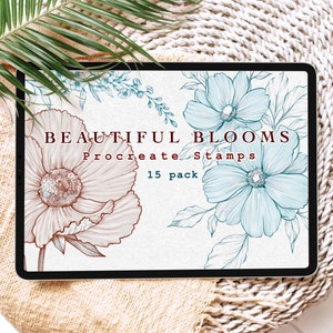 Beautiful Blooms Procreate Stamps Flowers Brushes for - Etsy