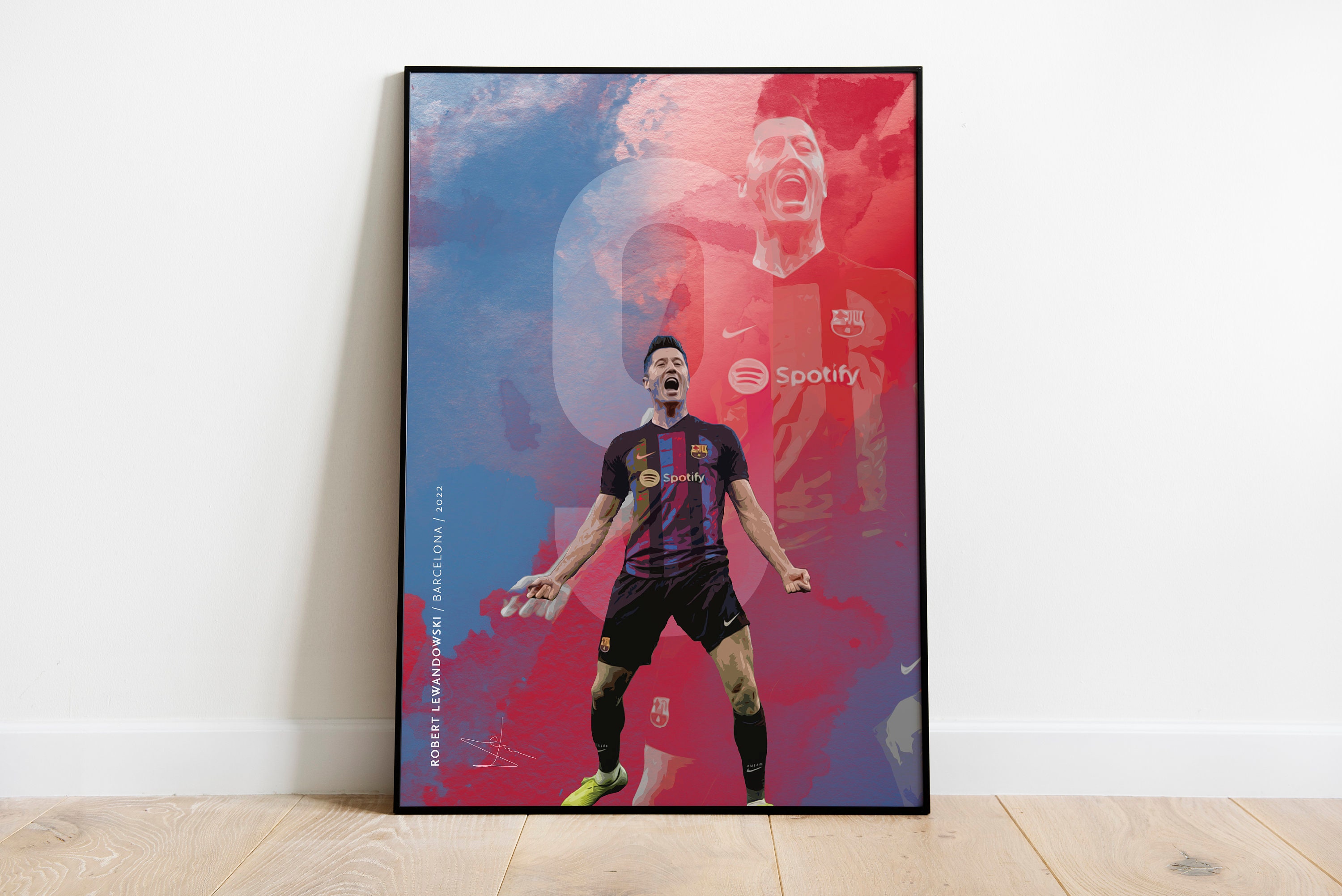 Football Poster, Robert Lewandowski, Barcelona Poster, Best Gift ...