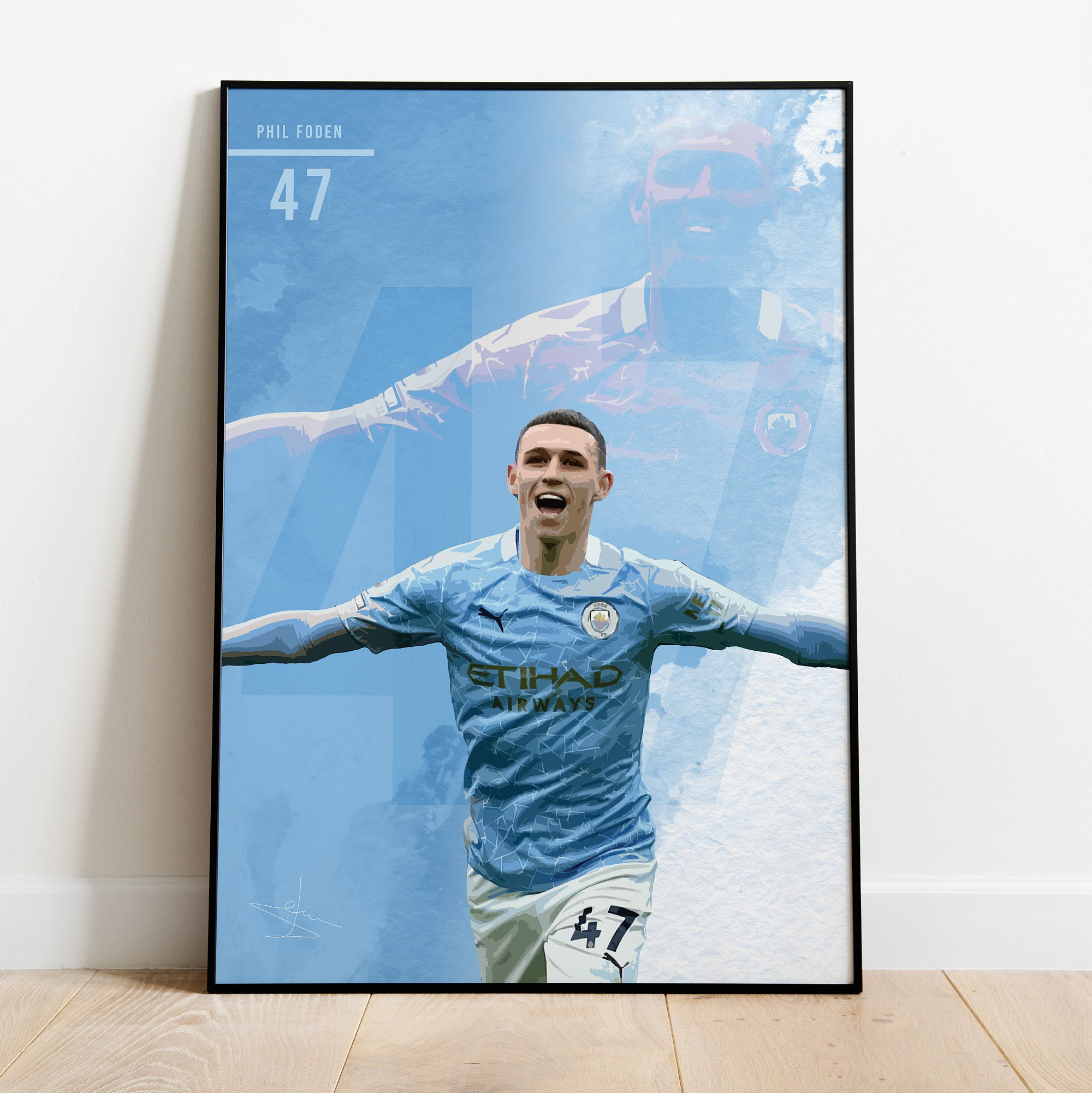 Phil Foden Poster: Manchester City Football Art (digital Download ...