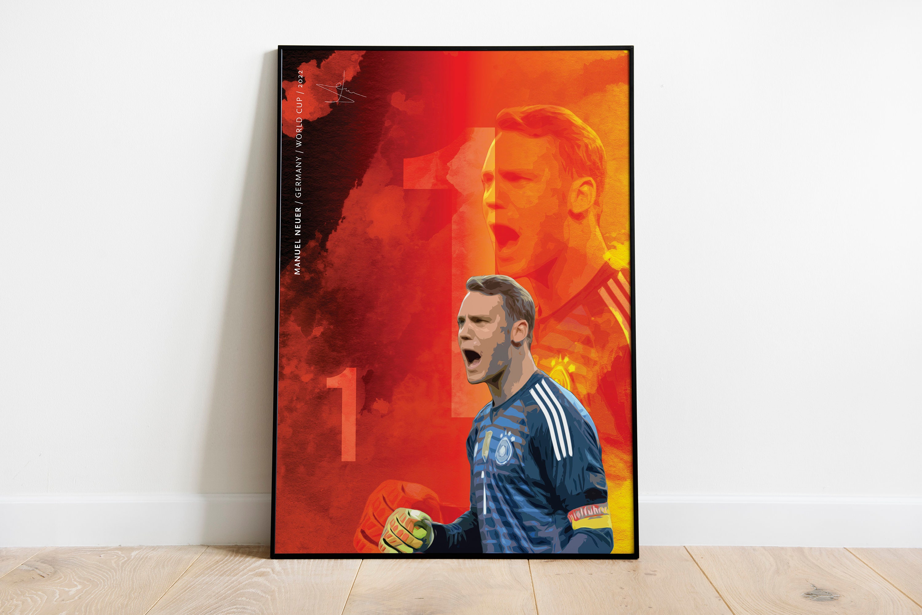 Football Poster, Manuel Neuer Poster, Germany, Digital Poster, World ...