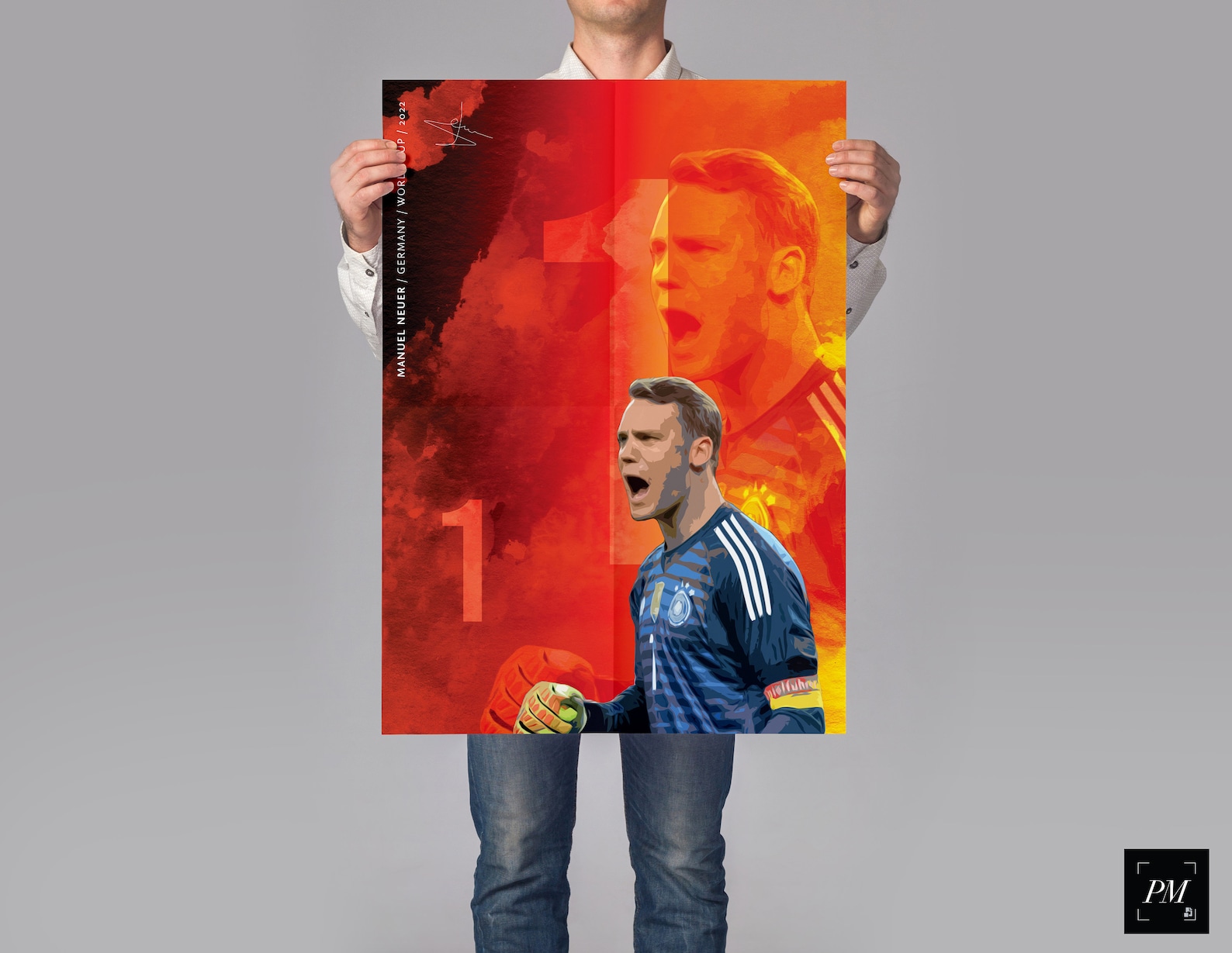 Football Poster, Manuel Neuer Poster, Germany, Digital Poster, World ...