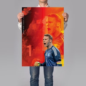 Football Poster, Manuel Neuer Poster, Germany, Digital Poster, World ...