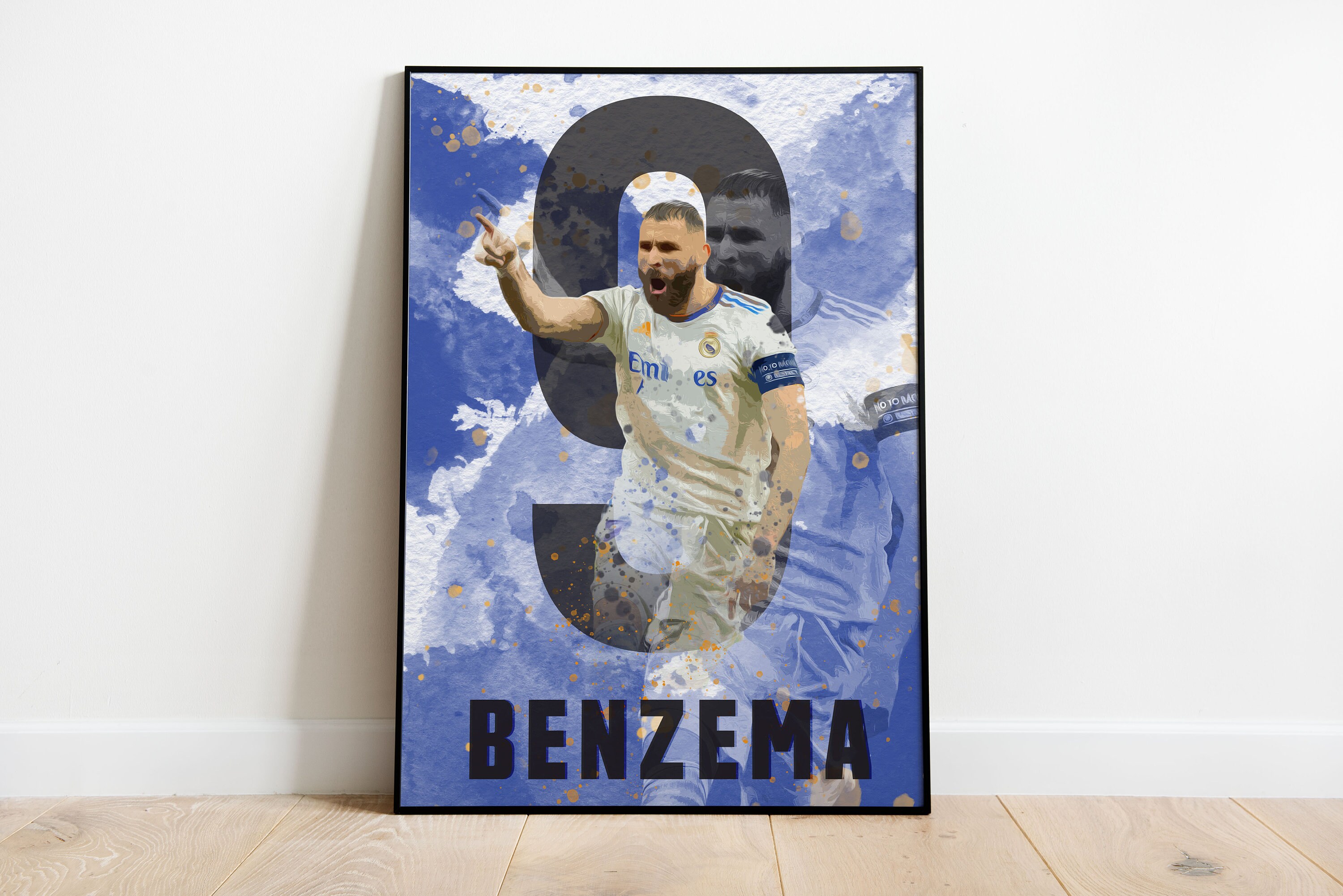 Karim Benzema - DIGITAL Poster, Real Madrid, Football Poster - Etsy