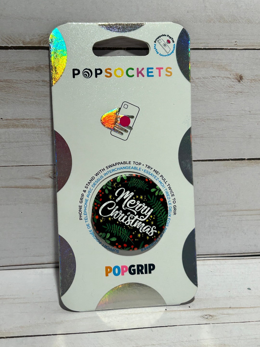 Popsockets Popgrip Cell Phone Grip & Stand Merry Christmas - Etsy Canada