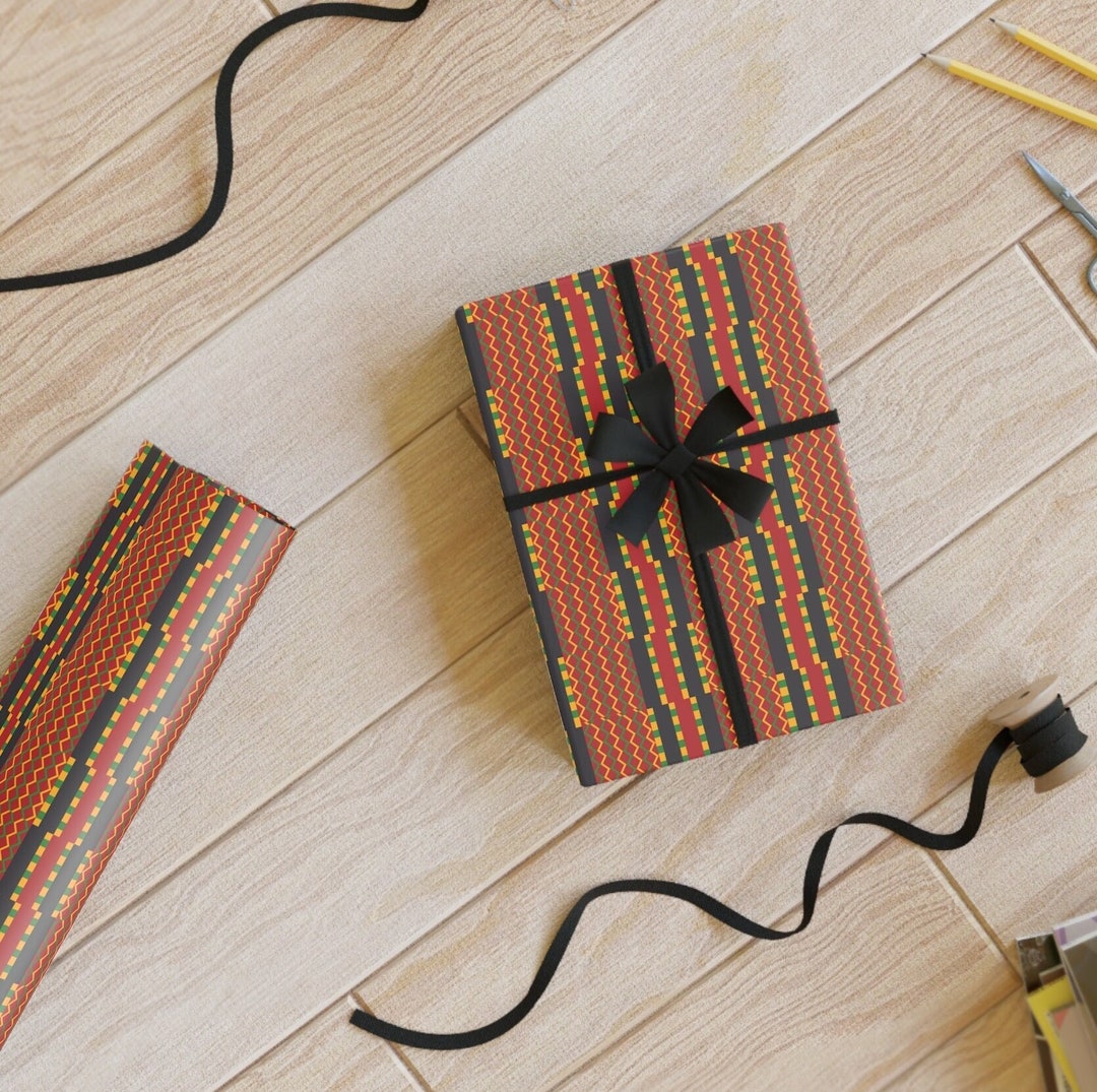 African Print Wrapping Paper, Birthday / Kwanzaa / Christmas Gift Wrap ...