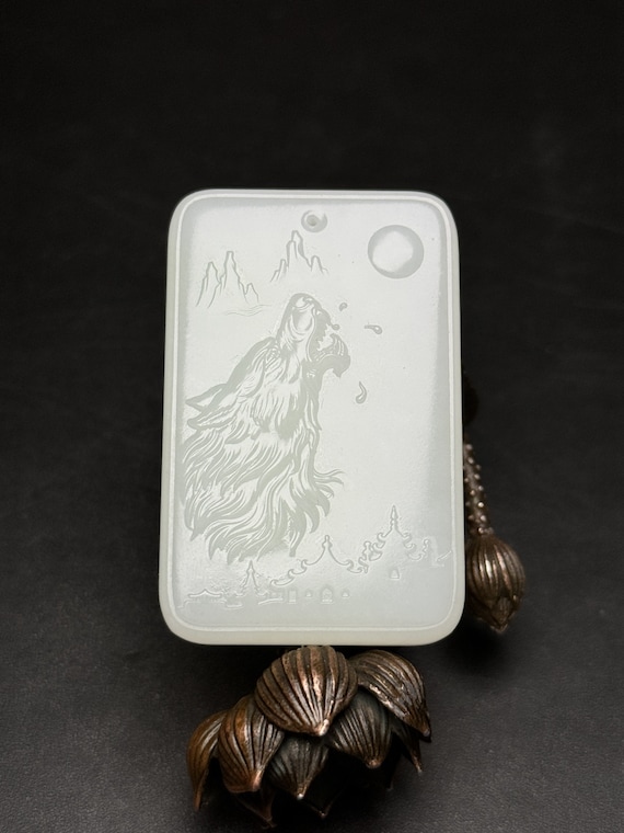 Vintage haida wolf carved - Gem