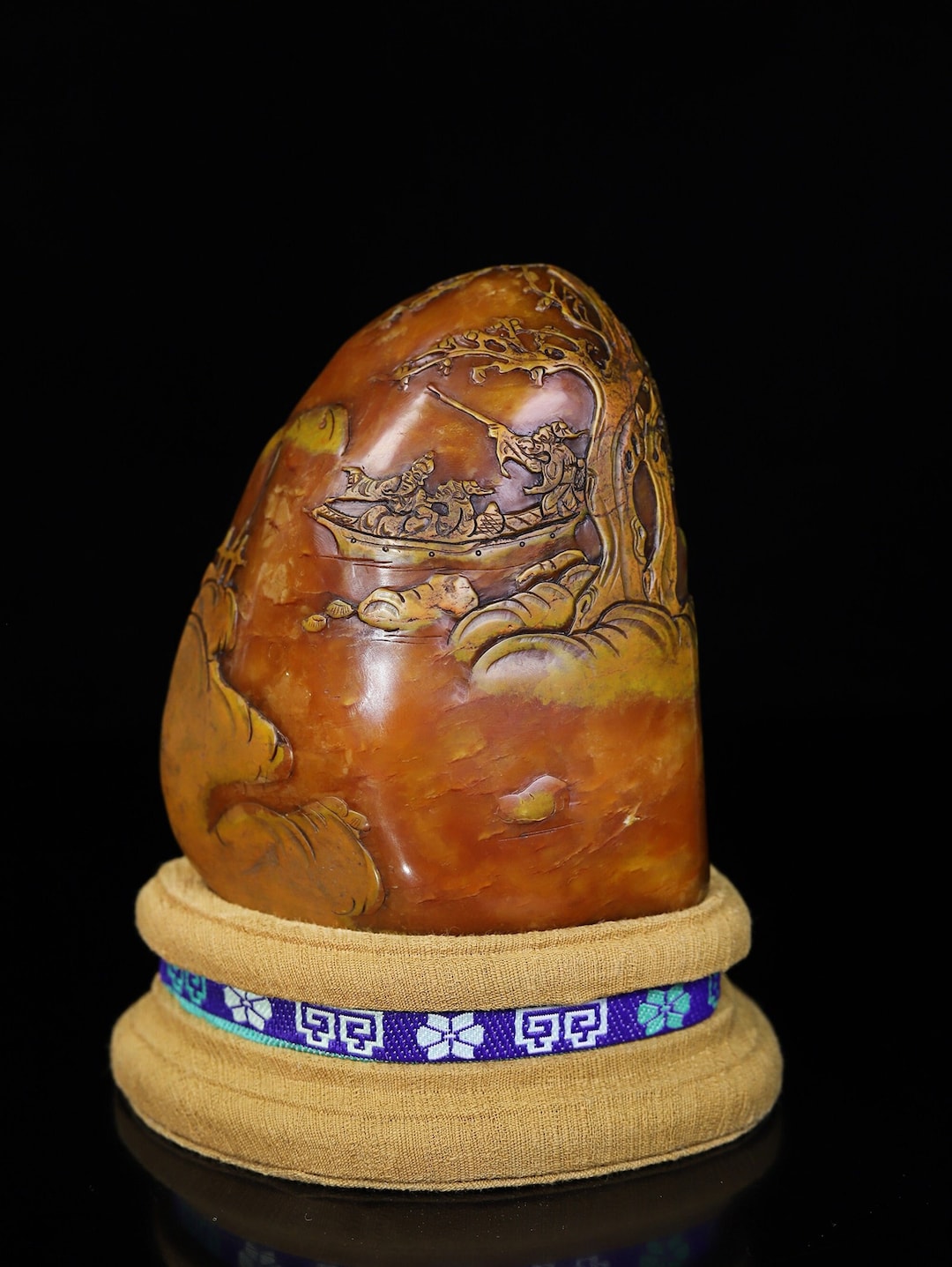 43131 Natural Shoushan Stone Hand-carved Landscape Seal Statue - Etsy