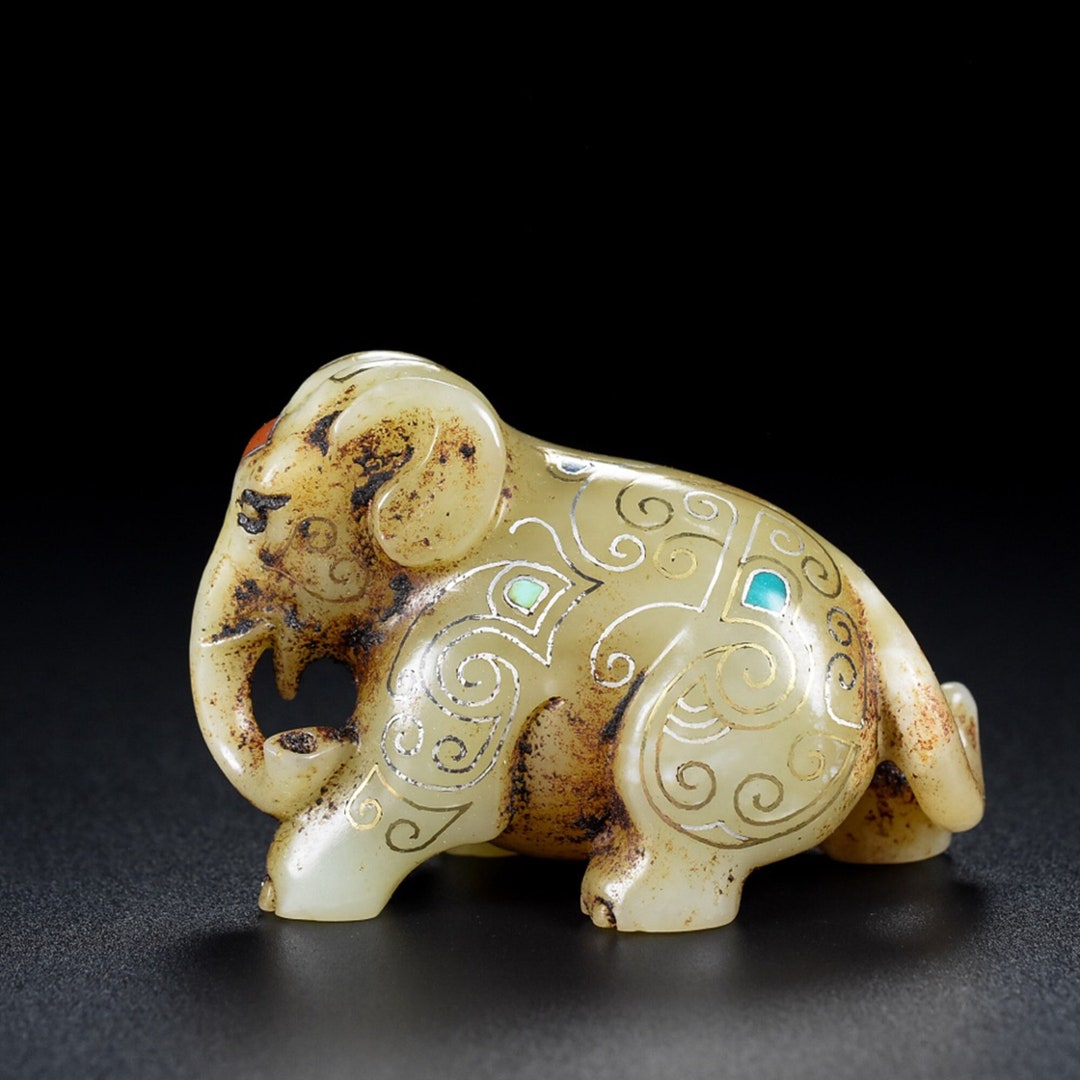 42303 Ancient Chinese Hetian Jade Elephant Statue - Etsy