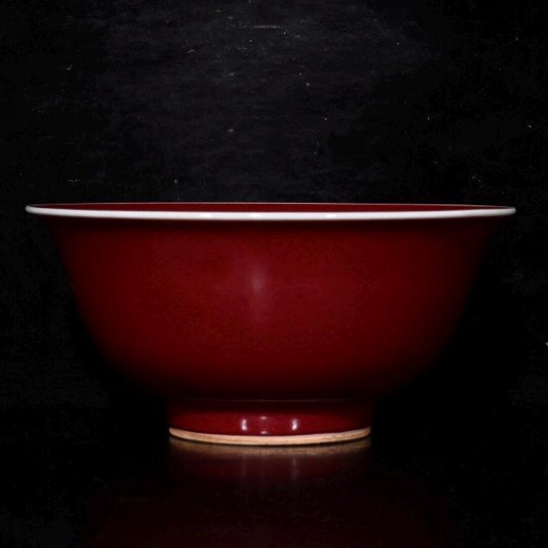 410566 Chinese Red Glaze Porcelain Bowl - Etsy